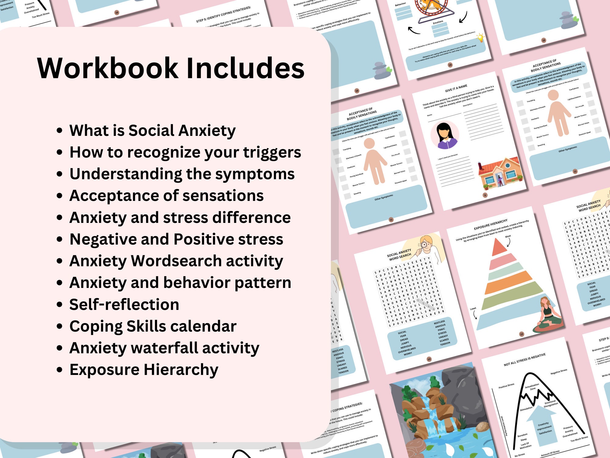 Social Anxiety Therapy Worksheet Anxiety Relief Journal Coping Skills ...