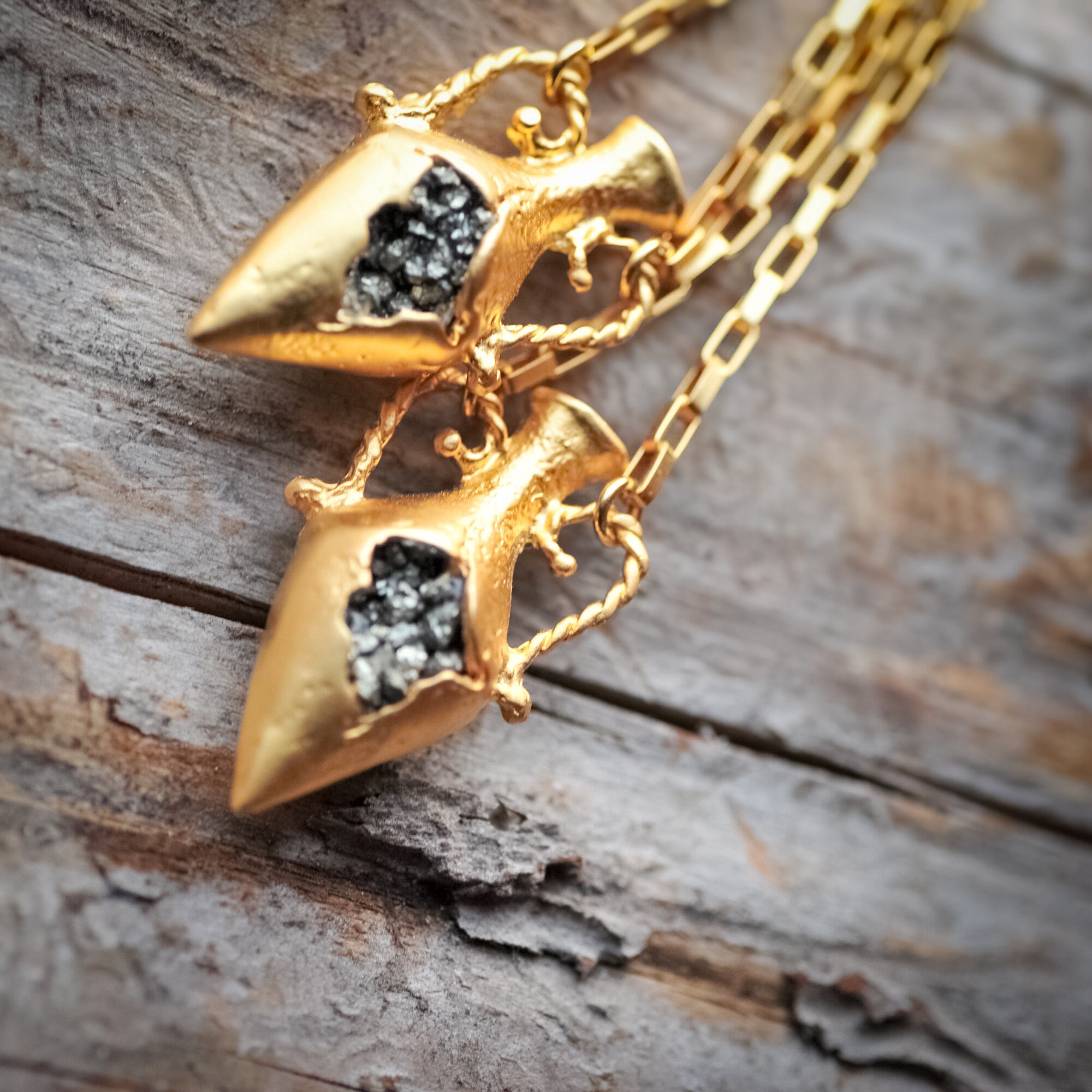 Ancient Amphora Necklace Roman Empire Jewelry Collector Crusted Pyrite ...