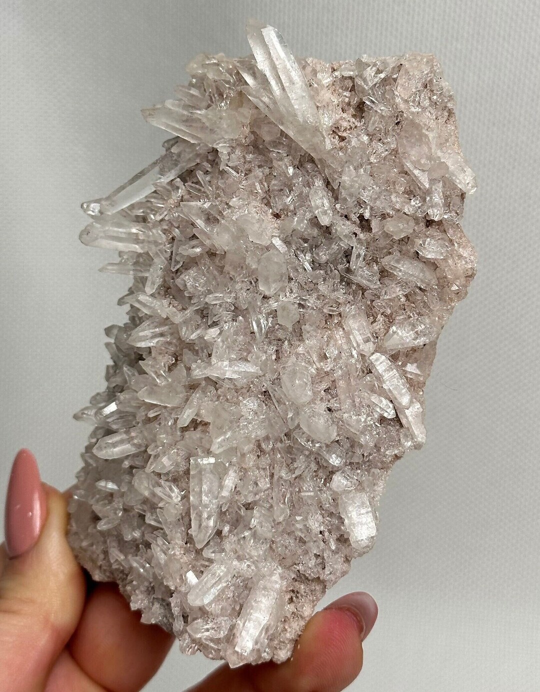 High Grade Pink Himalayan Quartz Cluster, Natural Clear Quartz ...
