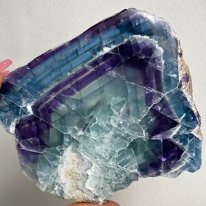Stunning Natural Blue & Purple Fluorite Slab, Polished High Grade ...
