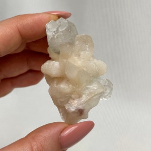 Minty Green Cubic Apophyllite and Peach Stilbite Cluster, Super Grade ...