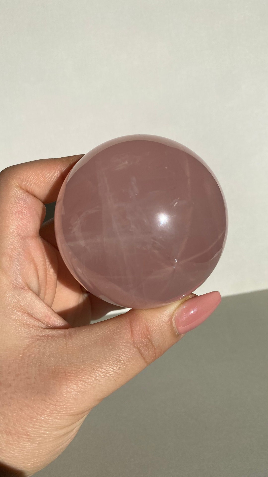 Large GEMMY Star Rose Quartz Sphere Asterism Rose Quartz - Etsy UK