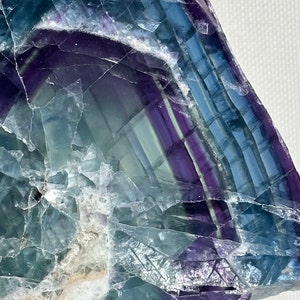 Stunning Natural Blue & Purple Fluorite Slab, Polished High Grade ...