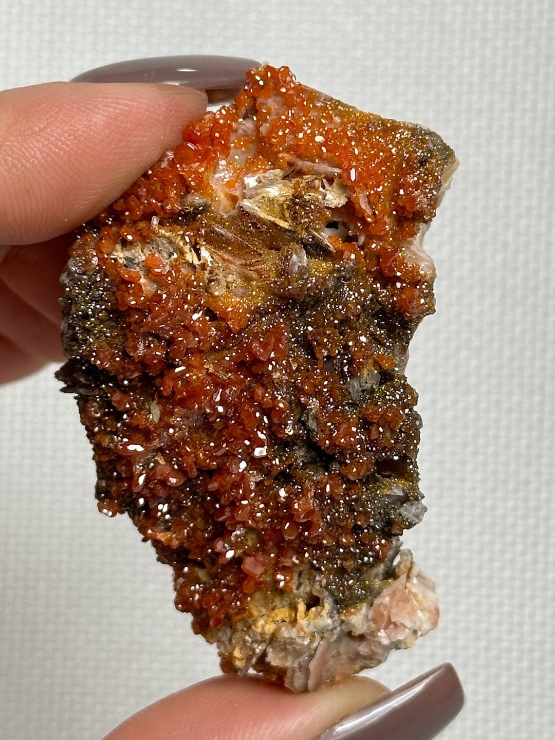 Incredible Vanadinite on Barite Crystal Specimen - Etsy