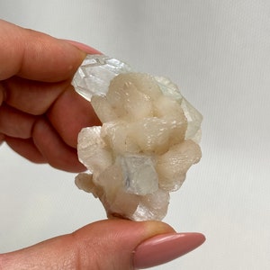 Minty Green Cubic Apophyllite and Peach Stilbite Cluster, Super Grade ...