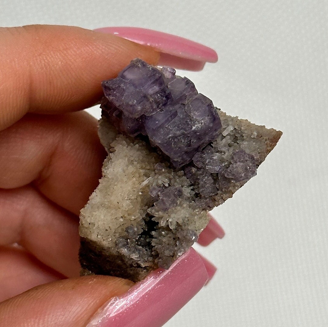 Purple Cubic Fluorite Specimen From Mexico - Etsy