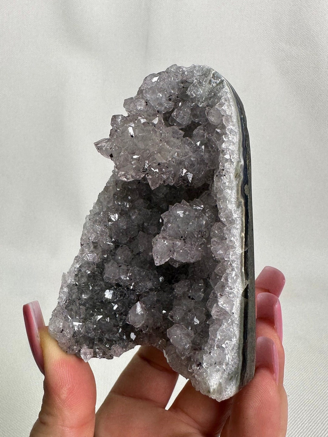 Rainbow Amethyst Stalactite Geode Cluster: Self Standing Crystal ...