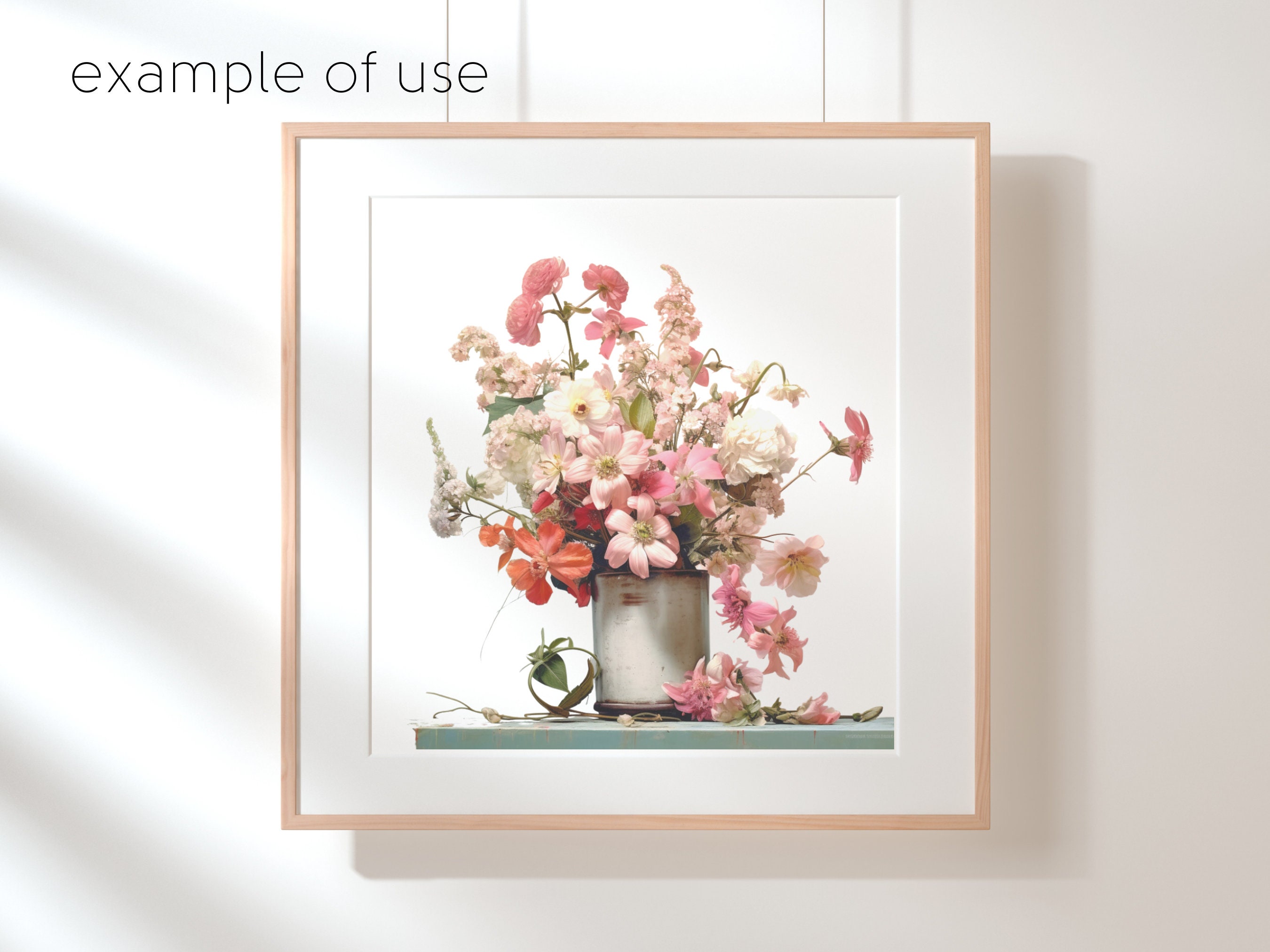 Watercolor PINK Flower Bucket Flowers in Vases Clipart Pack - Etsy