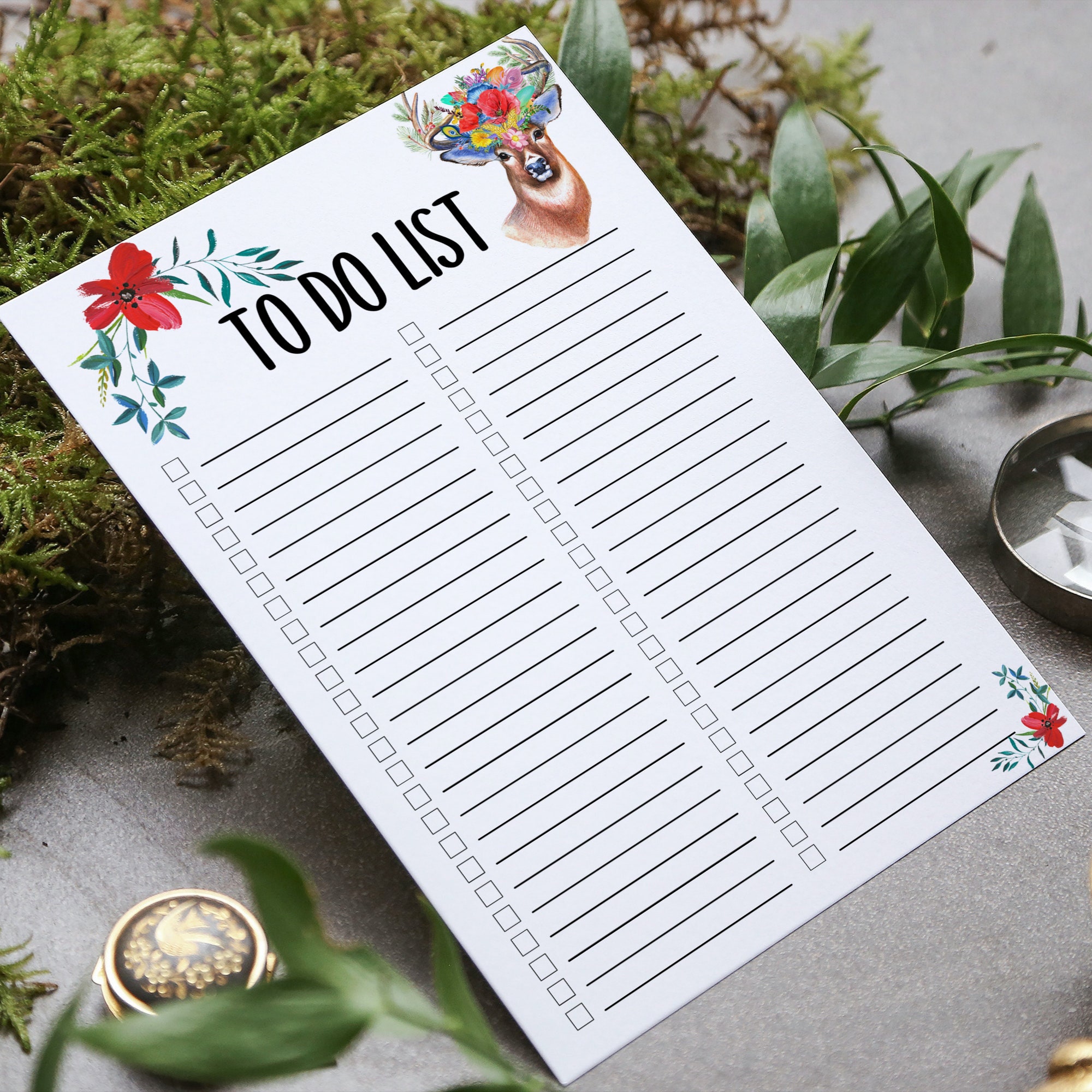 Printable To-do List | Flower A4 Minimalism List Planner | Planner ...