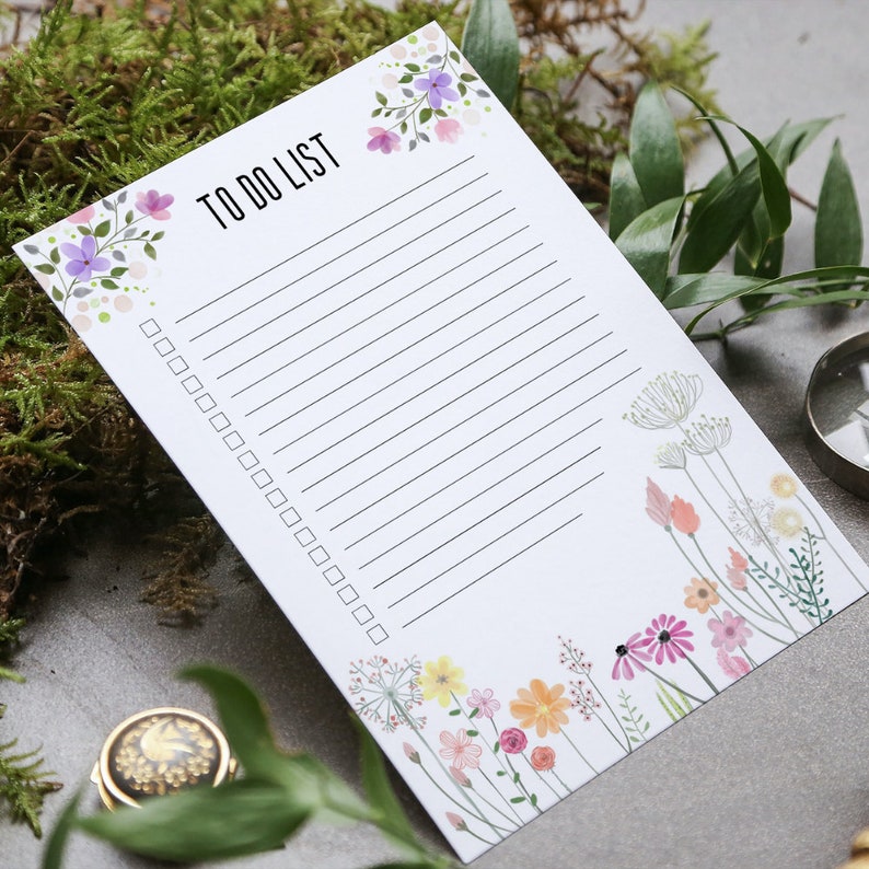 Printable To-do List | Flower A4 Minimalism List Planner | Planner ...