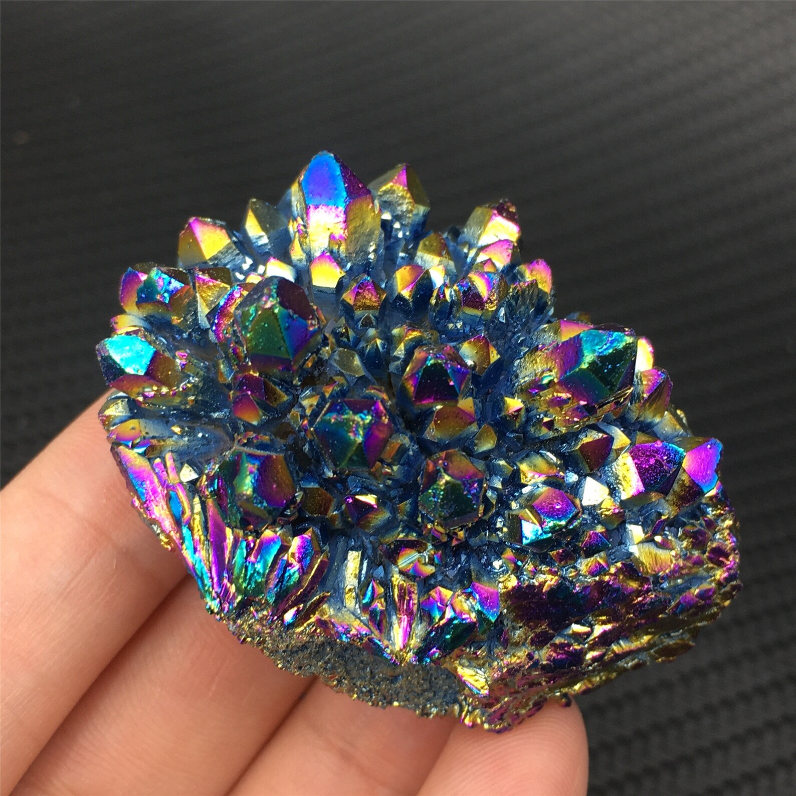 1PC Natural Rainbow Titanium Quartz Crystal Clustercrystal - Etsy