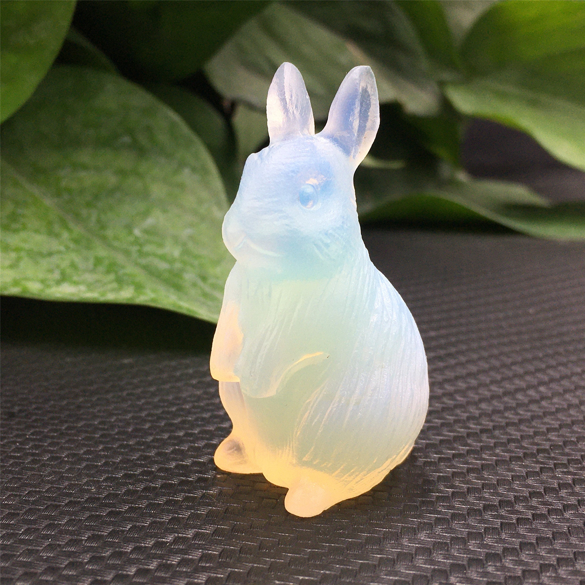 Home Décor Crystal Easter Bunny Opalite Bunny Rabbit Carving Rocks ...