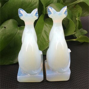1PC Opalite Cat,crystal Carving,reiki Healing,quartz Crystal Cat,home ...
