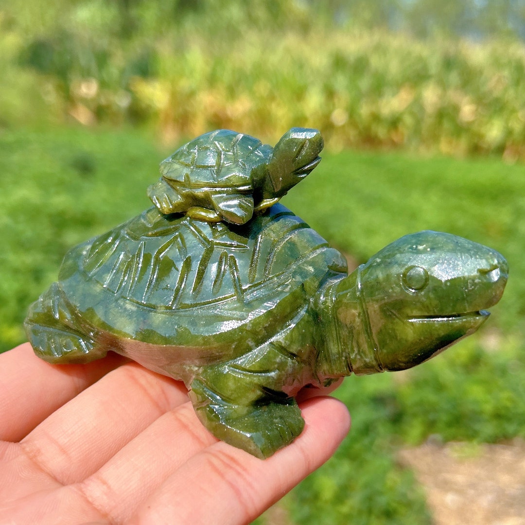 Hand Carved Natural Hsiuyen Jade Sea Turtle,quartz Sea Turtle,quartz ...