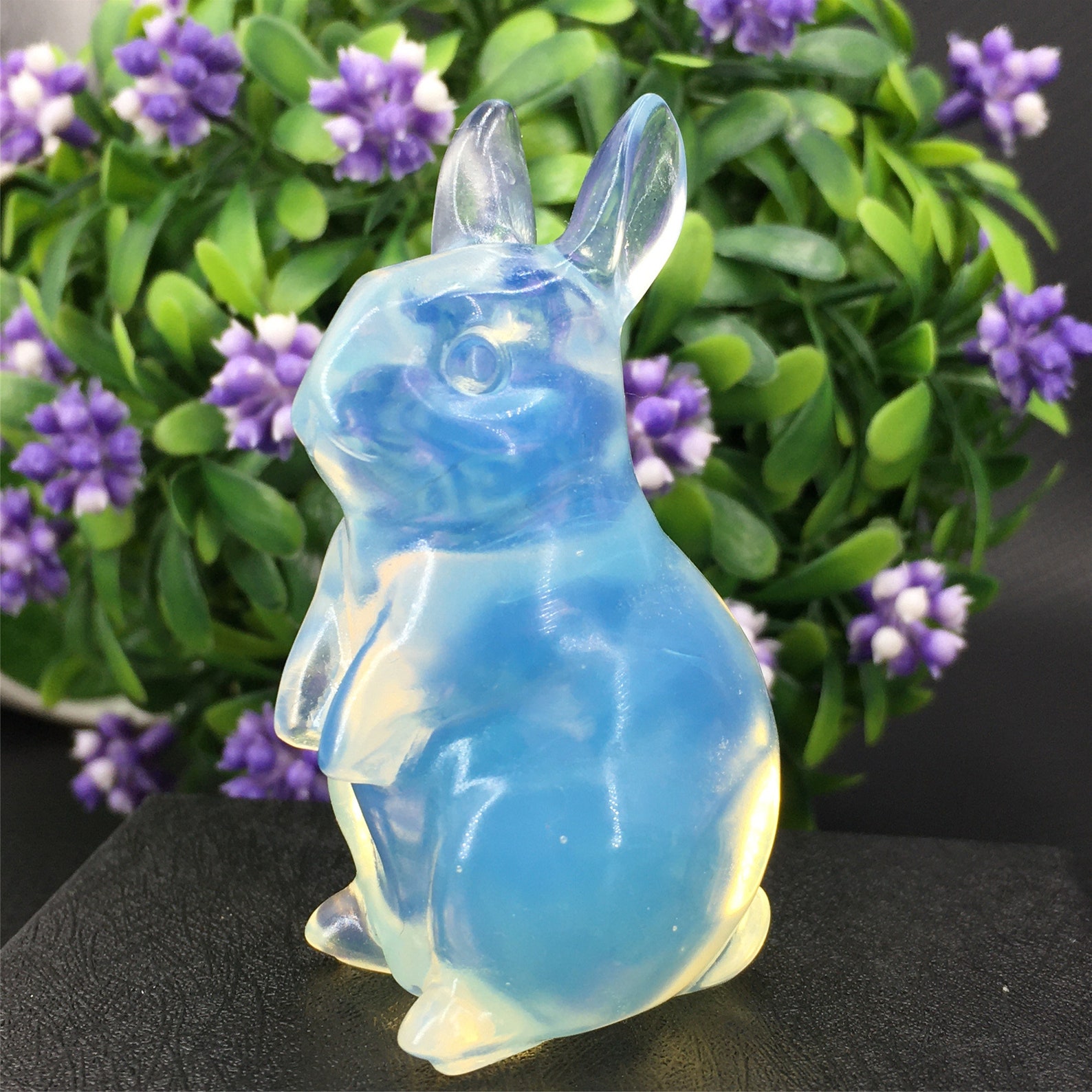 Hand Carving Opalite Rabbitquartz Crystal Rabbitmineral - Etsy