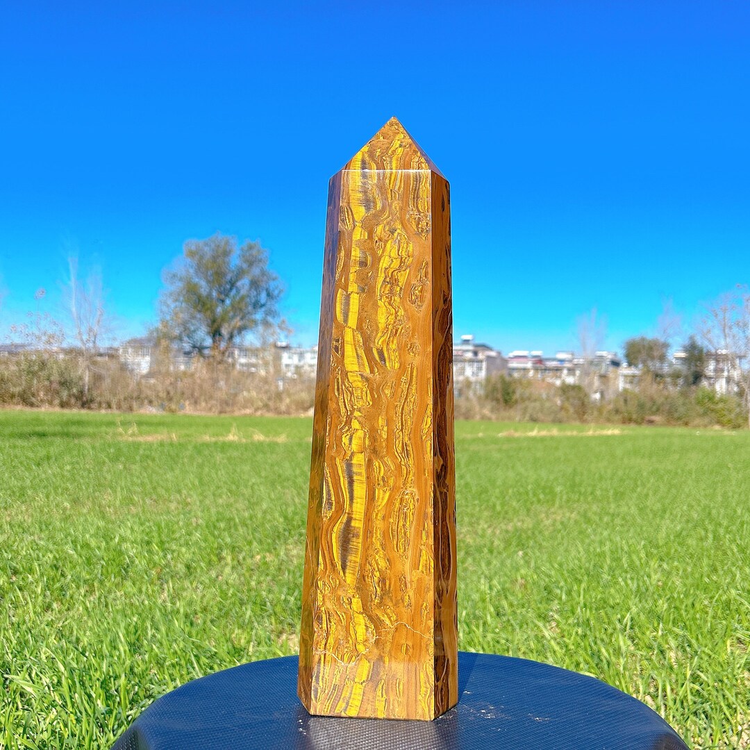 13.9LB Natural Tiger Eye Jasper Obelisktigers Eye Towertiger - Etsy