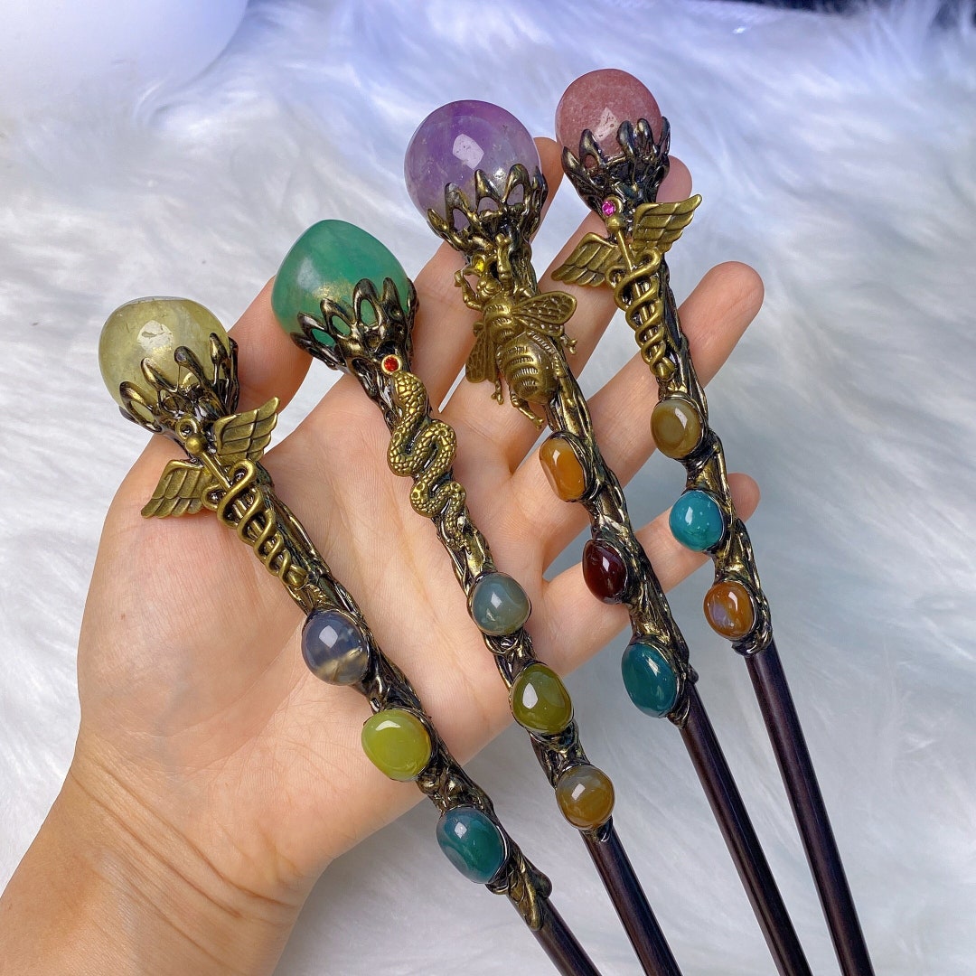 Natural Fluorite Scepter,quartz Crystal Magic Scepter,crystal Magic ...