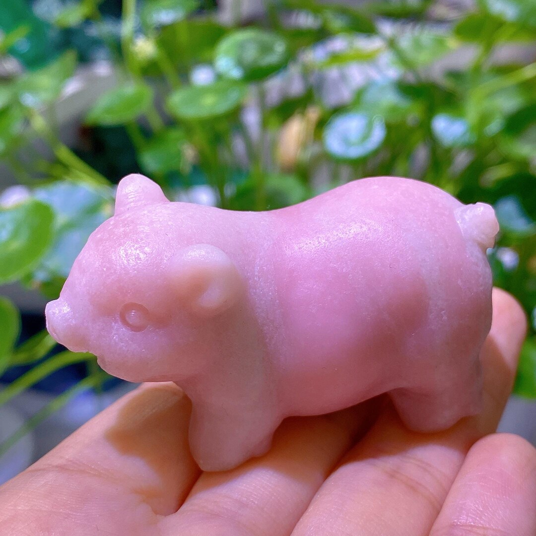 Natural Pink Opal Pig,quartz Crystal Pig,mineral Specimen,reiki Healing ...