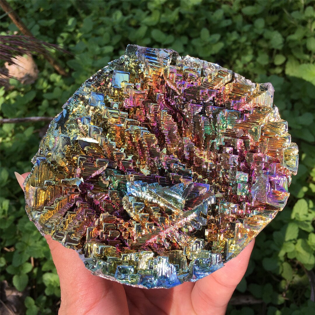 400g Beautiful Bowl Rainbow Bismuth Specimen,handmade Rainbow Bismuth ...