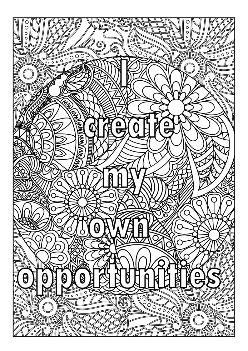 Mindful Colouring for Kids With Affirmations - Etsy