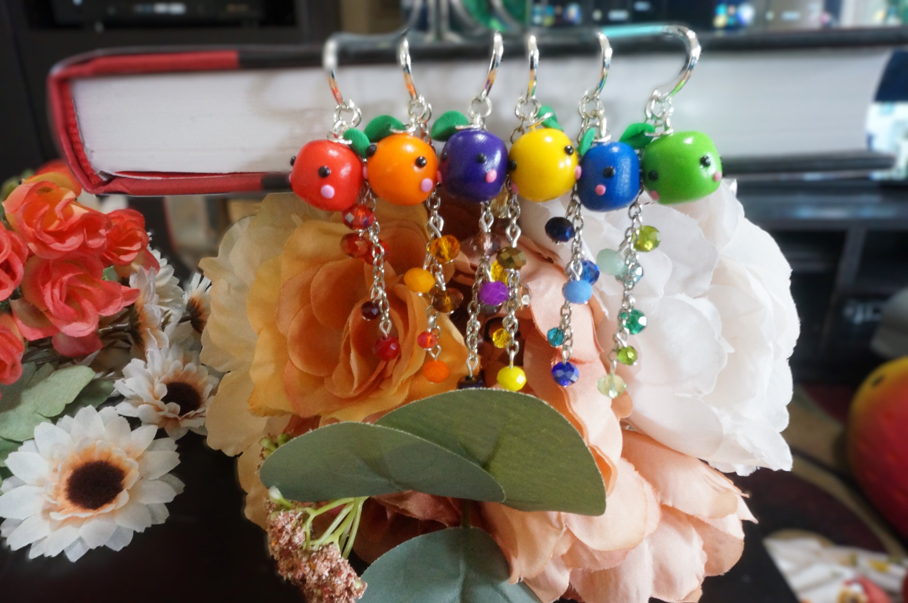 Stardew Inspired Earrings Junimo Movement Bookmark handmade Polymer ...