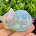 Opalite Sleeping Cat,hand Carved,home Decoration,crystal Collection ...