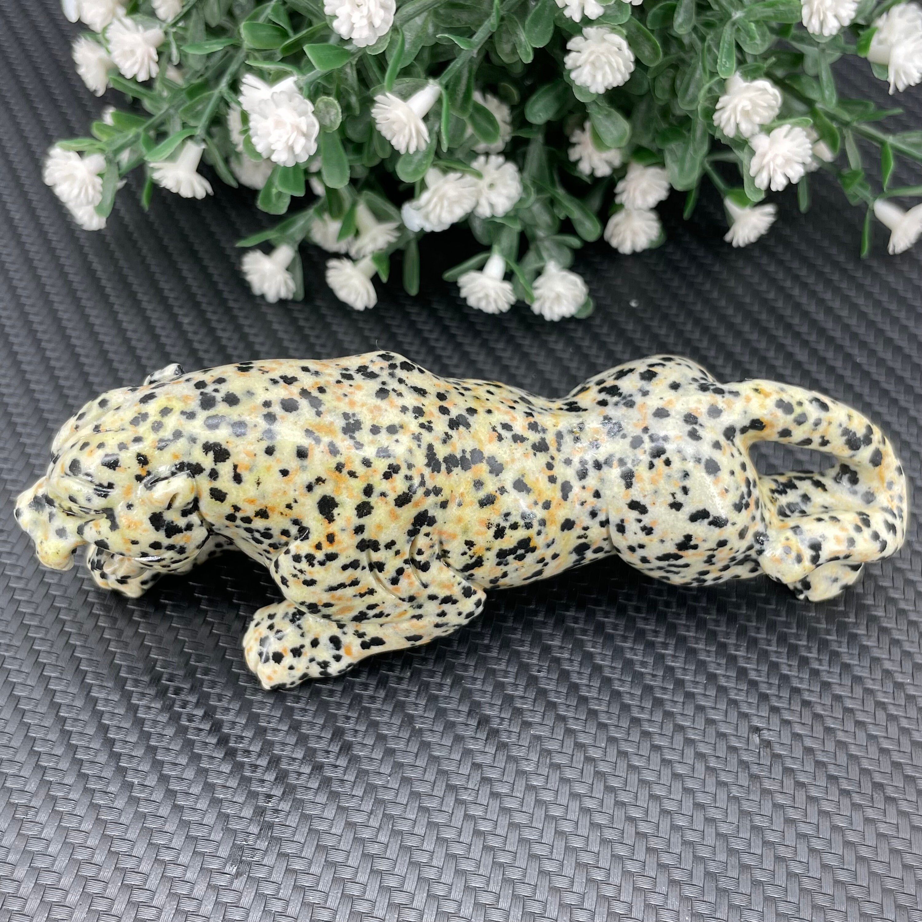 Natural Dalmatian Leopardquartz Crystal Sculpturehand | Etsy