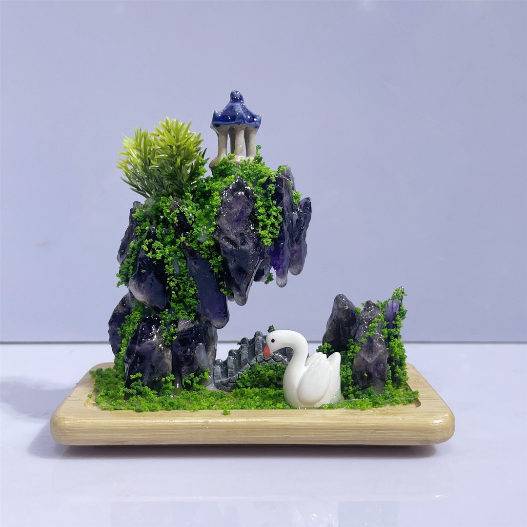 Natural Amethyst Cluster Bonsai,desktop Decoration,hand Carved,reiki ...