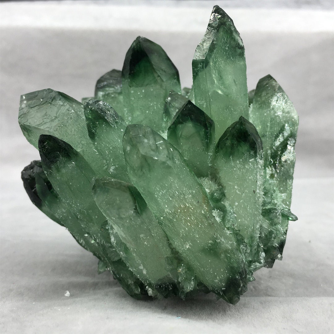 400G+ Quartz Crystal Green Ghost Cluster,crystal Vug,collection ...