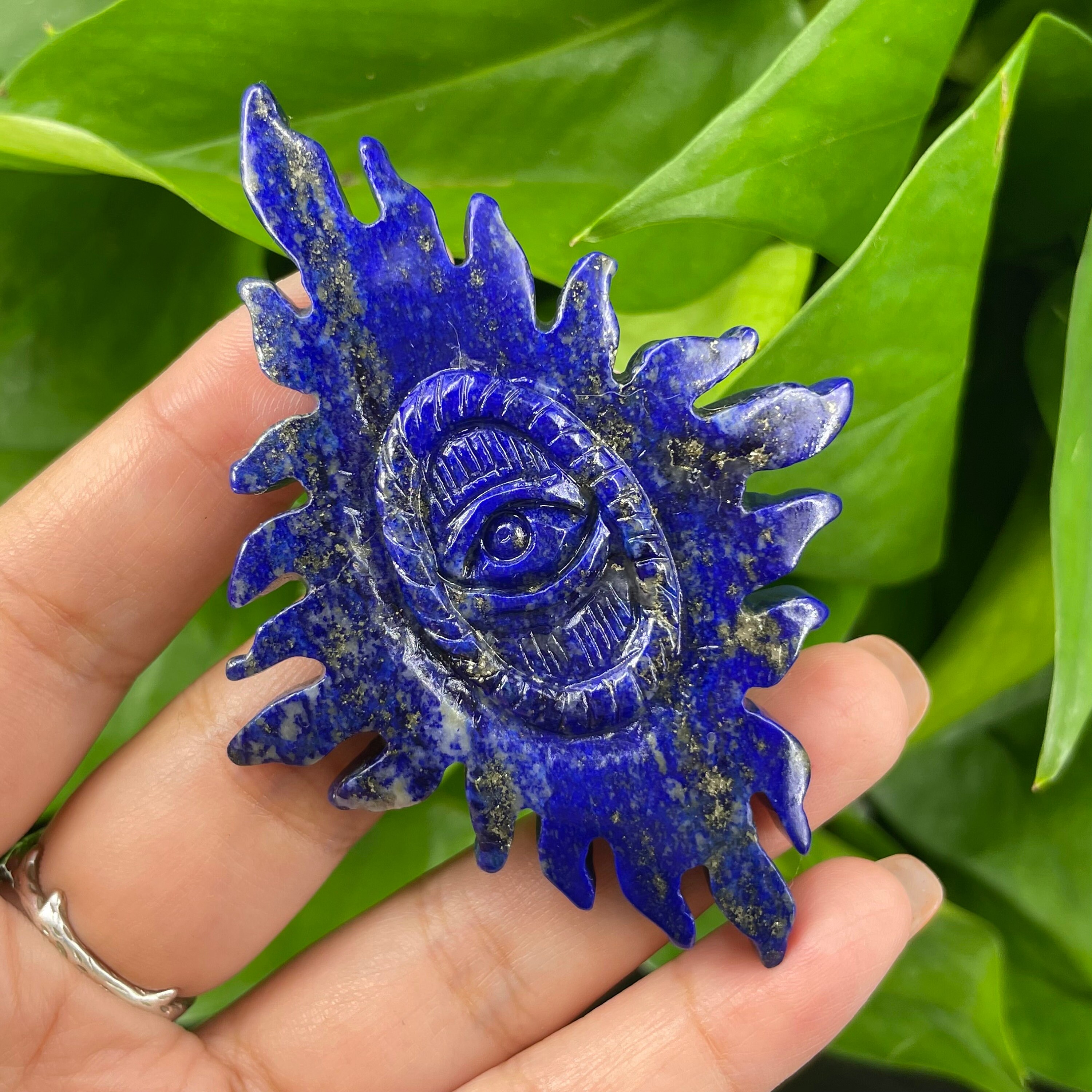 Natural Lapis Lazuli Eye of Horushome Decorationcrystal - Etsy