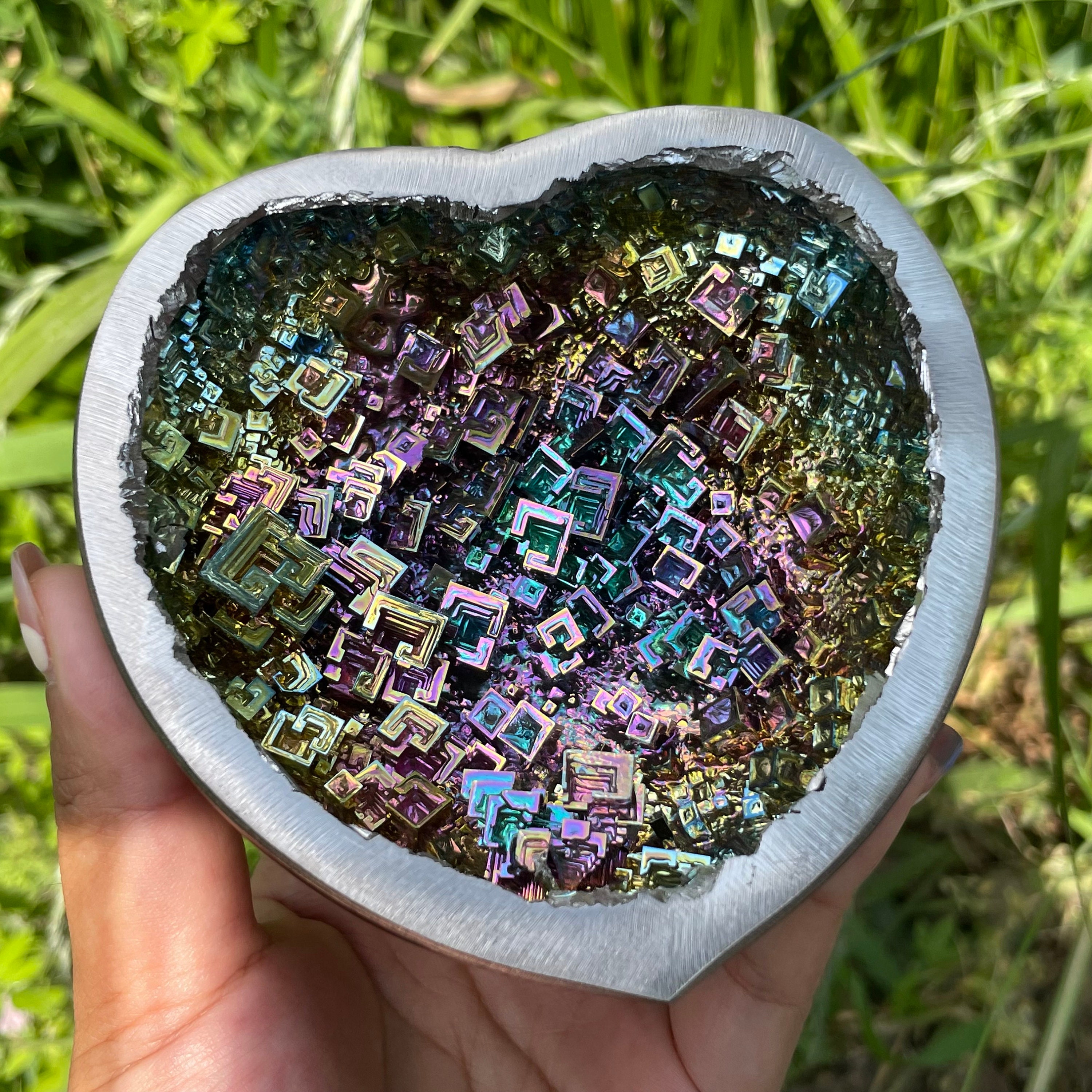 Heart Bismuth Ore Bowlquartz Crystal Mineral Specimenreiki - Etsy