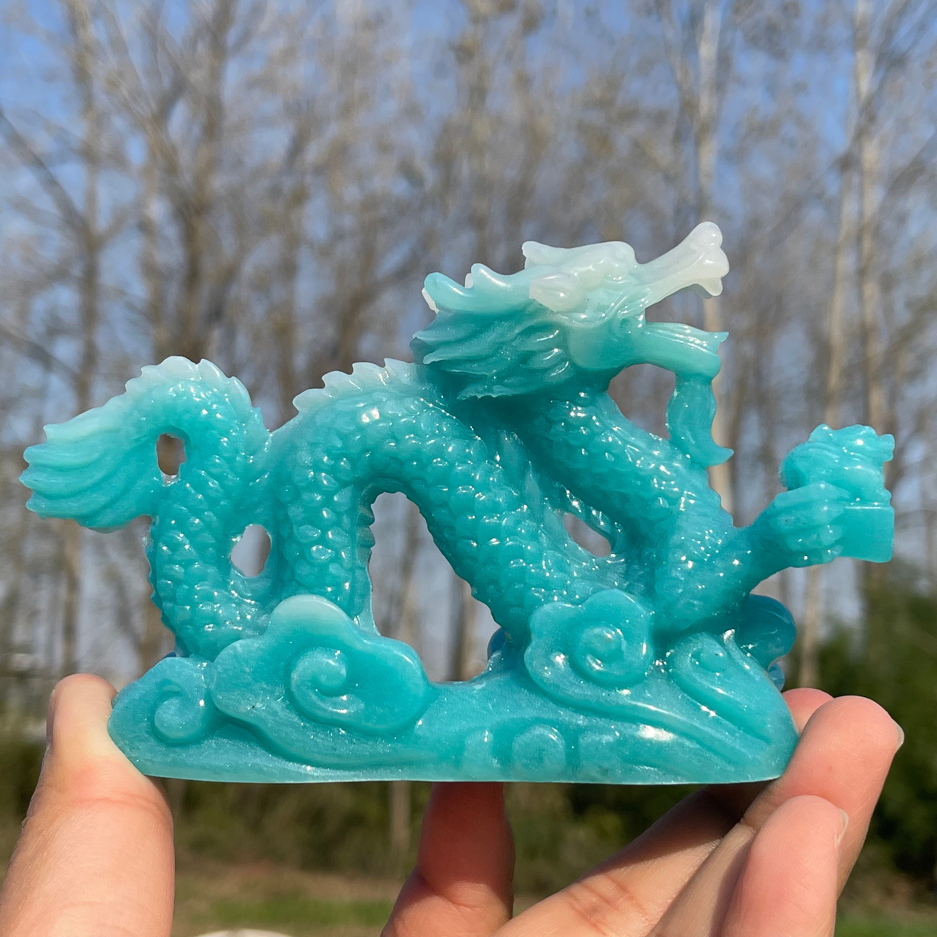 1pc Artificial Luminous Stone Flying Dragonhand Carvedhome - Etsy