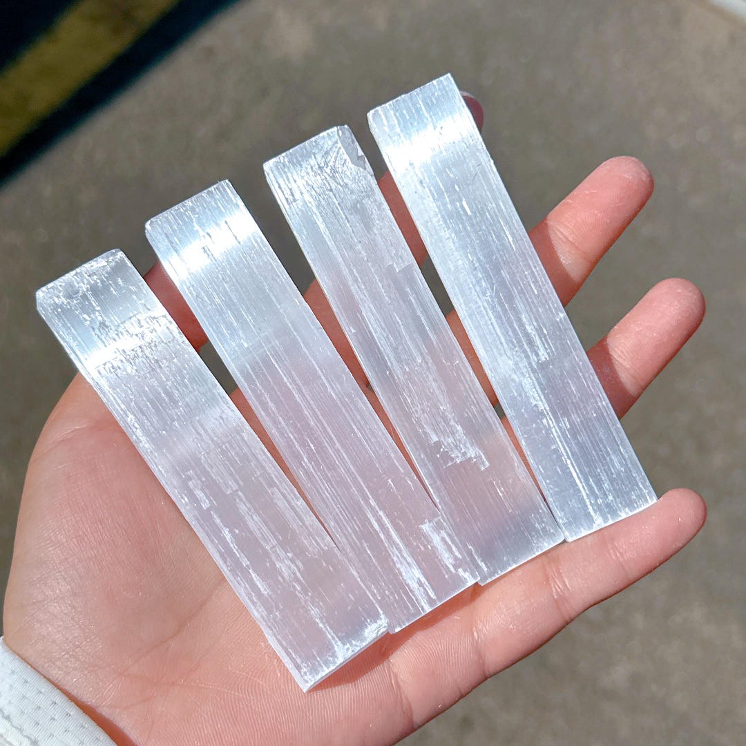 Unpolished Natural Selenite Rough Stick,selenite Block,home Decoration ...