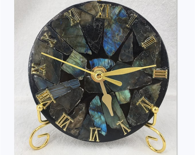 Rose Quartz Agate Wall Clock Circular - Etsy