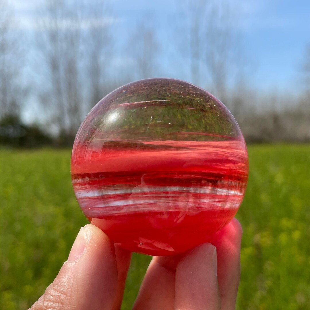 Red Smelting Quartz Sphere,crystal Quartz Sphere,home Decoration ...