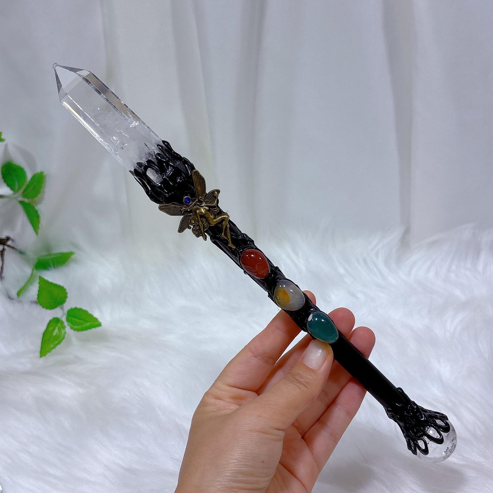 Natural Quartz Crystal Magic Scepter,crystal Scepter,crystal Magic Wand ...