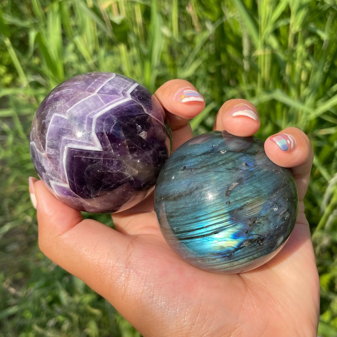 50mm Natural Quartz Ball Combination,dream Amethyst Ball,labradorite ...