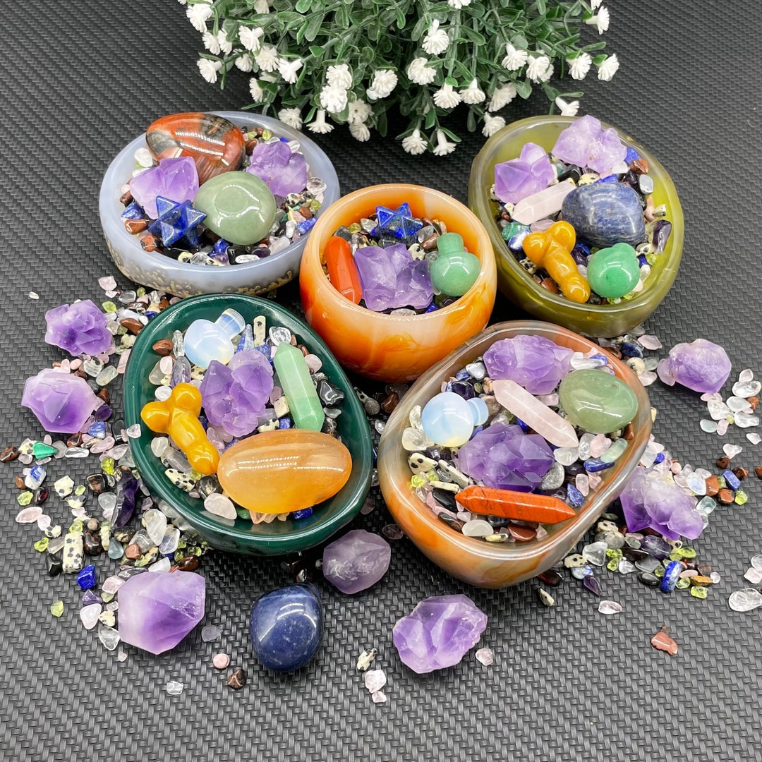 Crystal Confetti,agate Bowl,crystal Scoop,crystal Gravel,crystals Rough ...