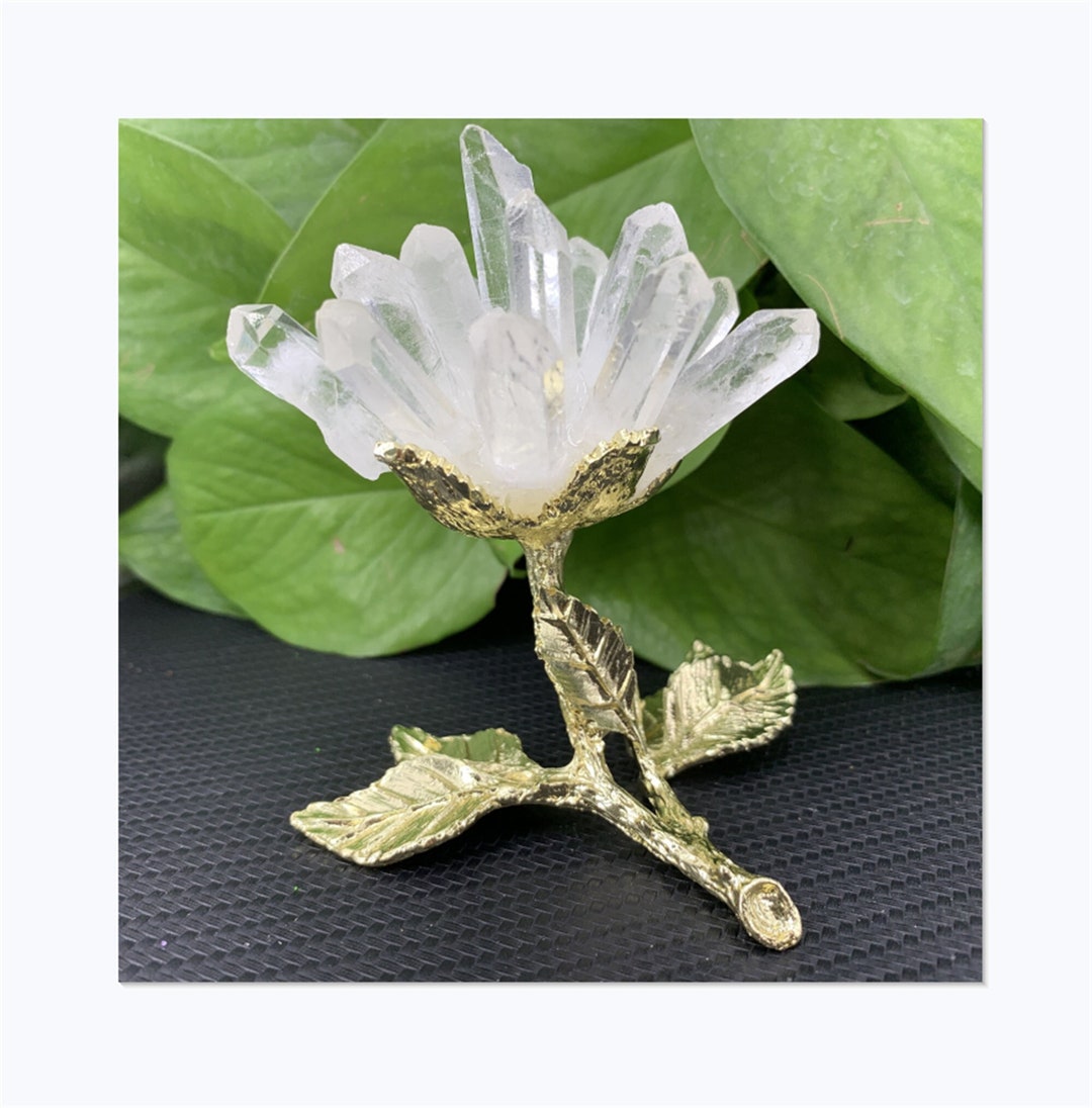 Natural Clear Quartz Flower,quartz Crystal Flowers,hand Carved,reiki ...