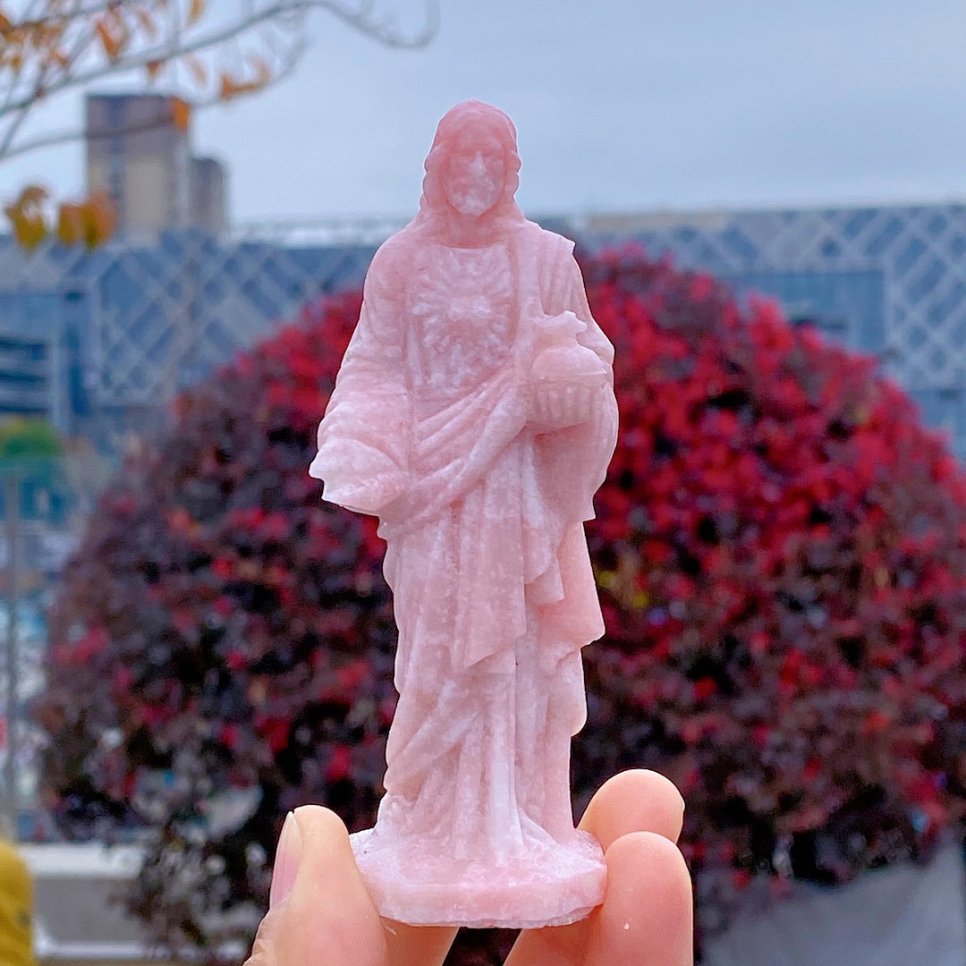 4“ Pink Opal Statue of Jesus,crystal Jesus,crystal Energy,crystal ...