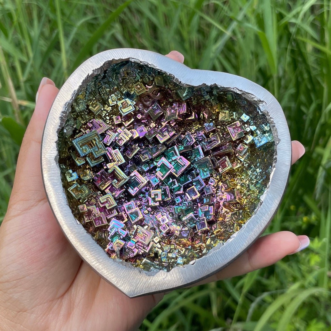 Heart Bismuth Ore Bowlquartz Crystal Mineral Specimenreiki - Etsy