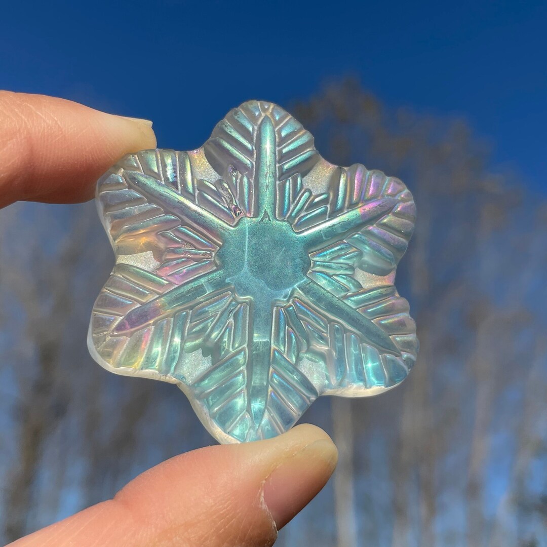 Titanium Clear Melting Stone Snowflake,quartz Crystal Snowflake,hand ...