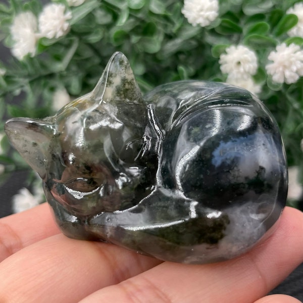 Carved Crystal Cat - Etsy