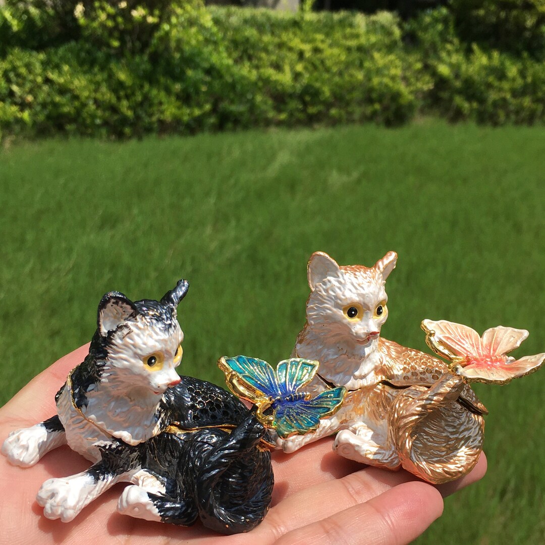 Alloy Butterfly Cat Sphere Stand,home Decoration,reiki Healing,gift,diy ...