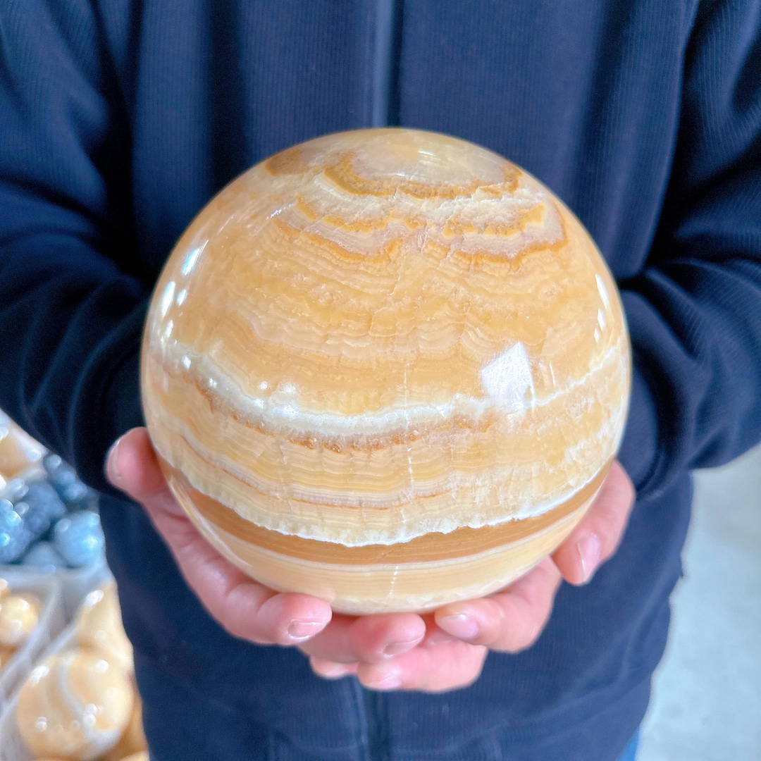 150mm Natural Yellow Calcite Sphere Quartz Ball,home Decoration,crystal ...