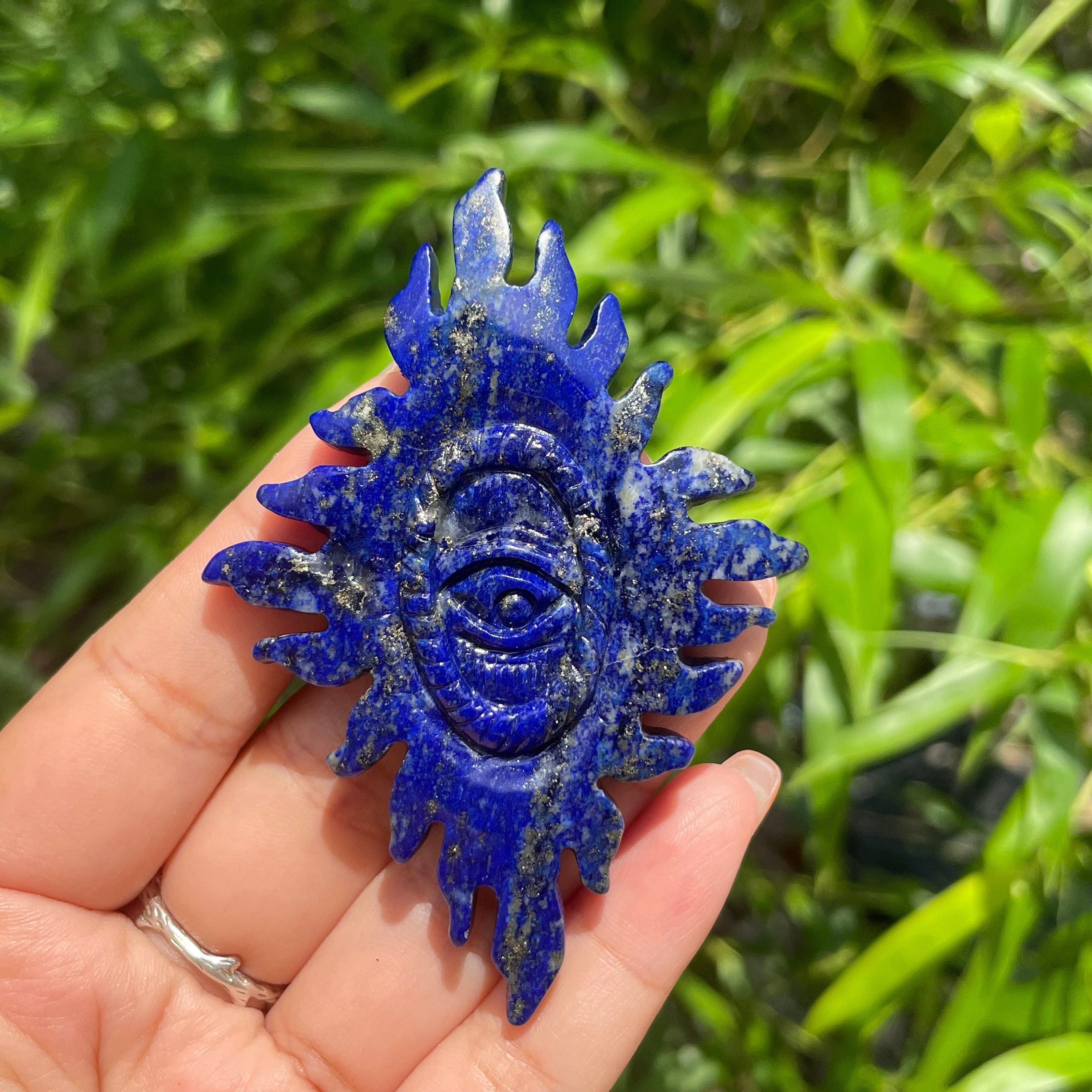 Natural Lapis Lazuli Eye of Horushome Decorationcrystal - Etsy