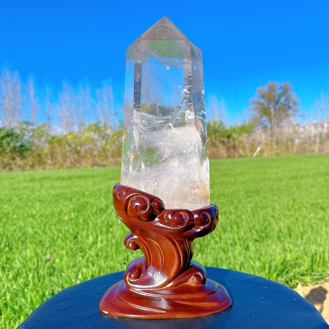 10.8LB Natural Clear Quartz Obelisk,clear Quartz Point,crystal Wand ...
