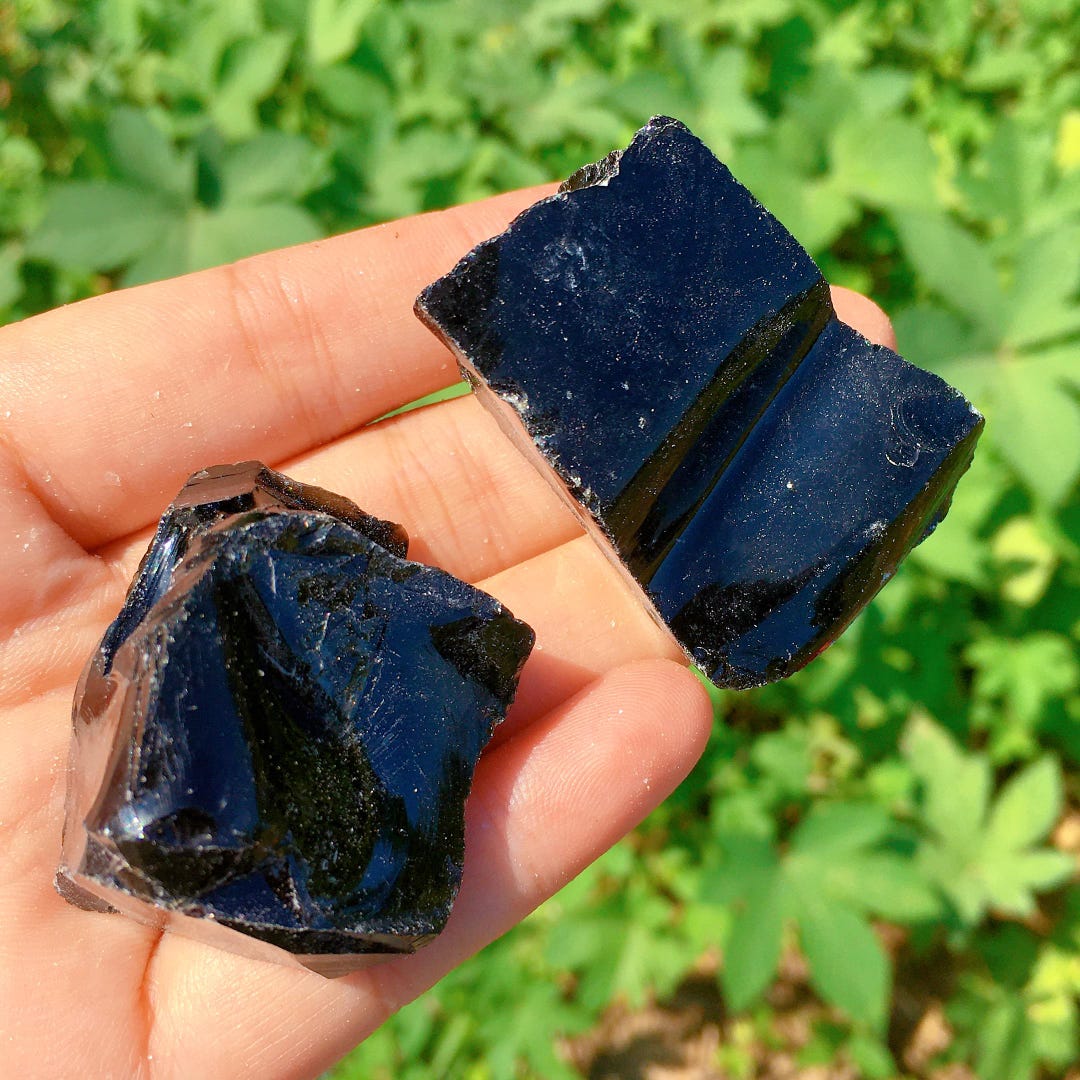 Raw Gemstone,obsidian Rough Gemstone Fragment,degaussing Stone,natural ...