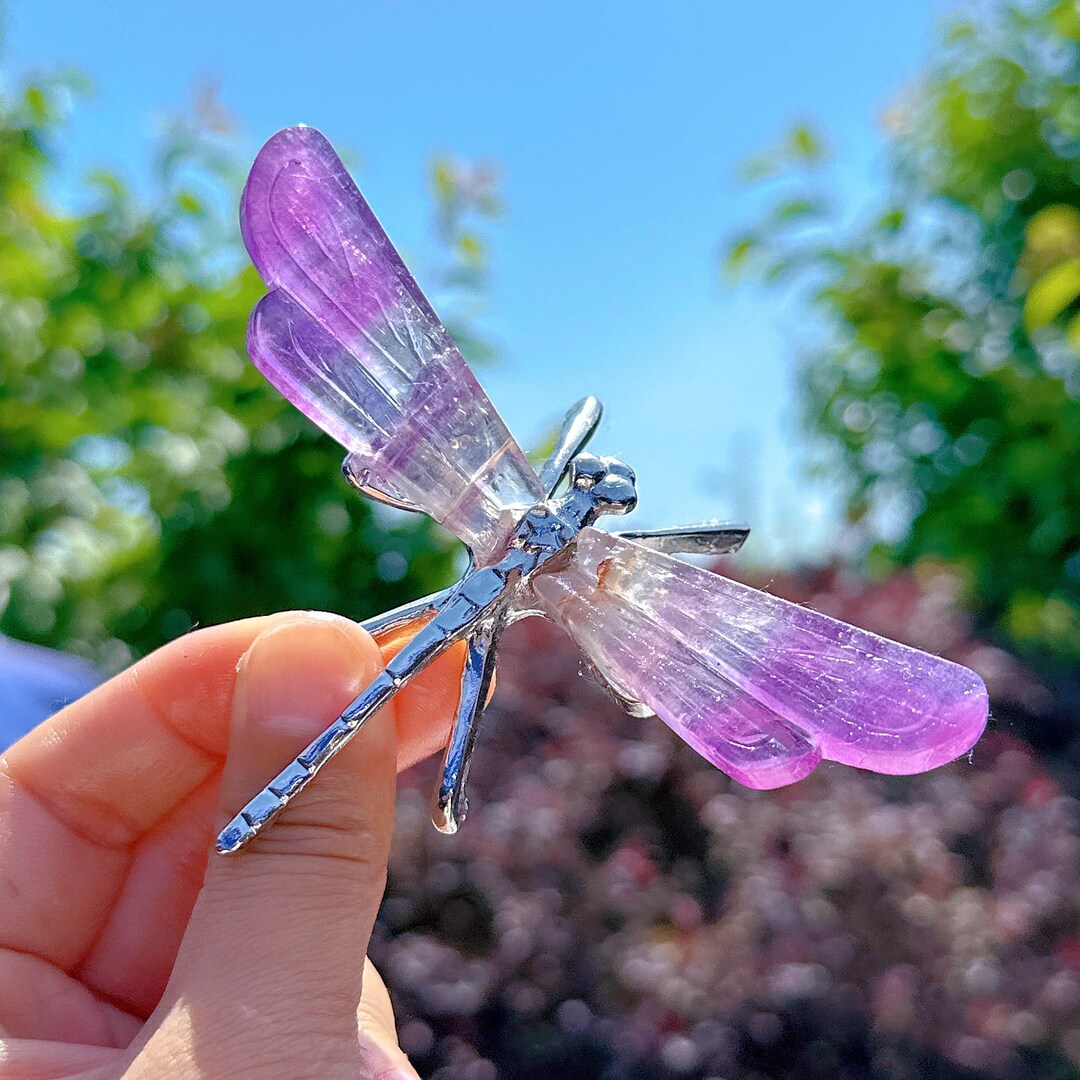 Fluorite Dragonfly,crystal Dragonfly,hand Carved,home Decoration ...