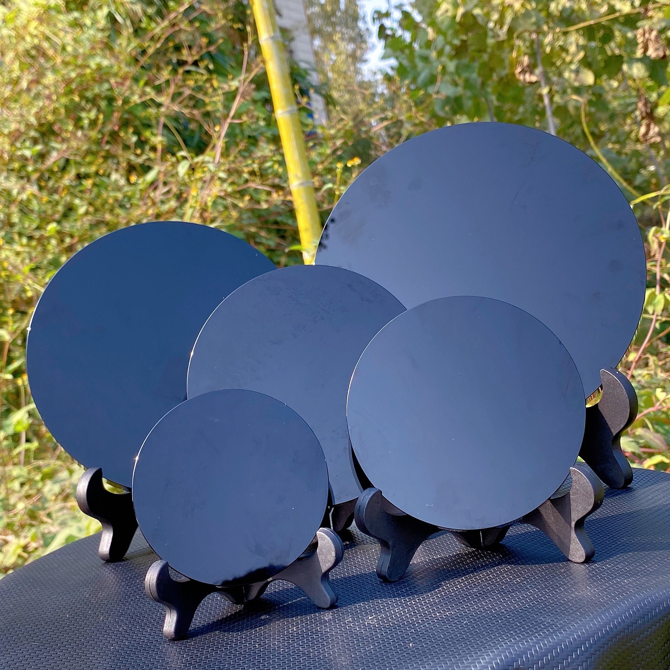 Natural Obsidian Mirror,home Decoration,crystal Mirror,crystal Healing ...